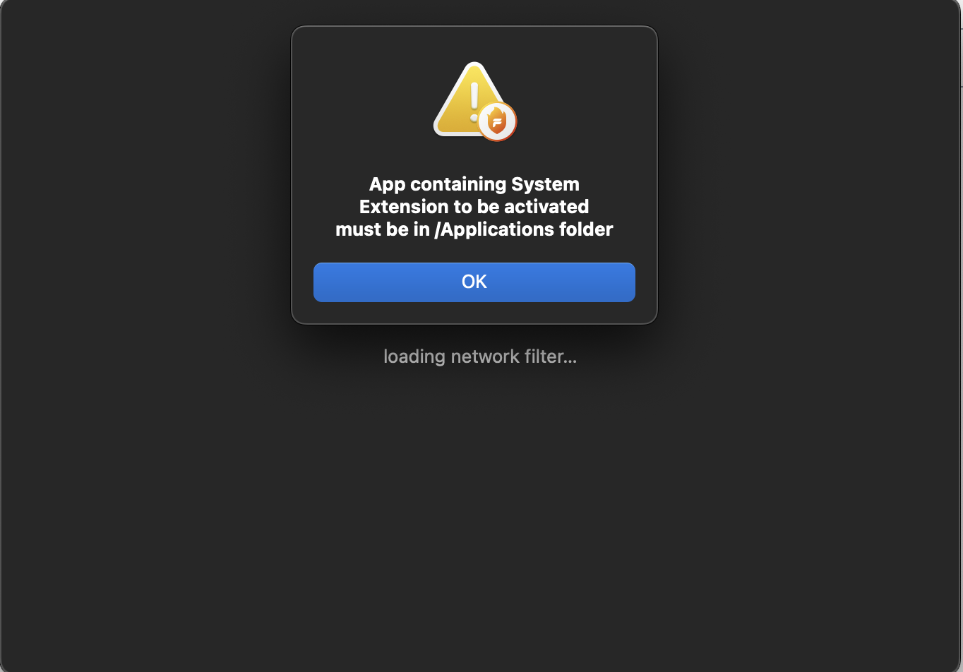 App Containing System Extension to Be Activated Must Be in /Application folder – Paragon Support