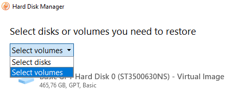Hard Disk Manager 17 – Change Restore Option: From “Individual Volumes ...